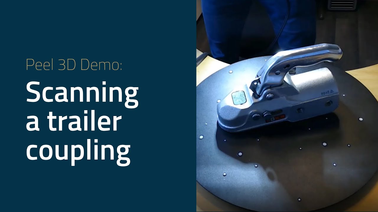 Peel 3D Demo - scanning a trailer coupling - YouTube