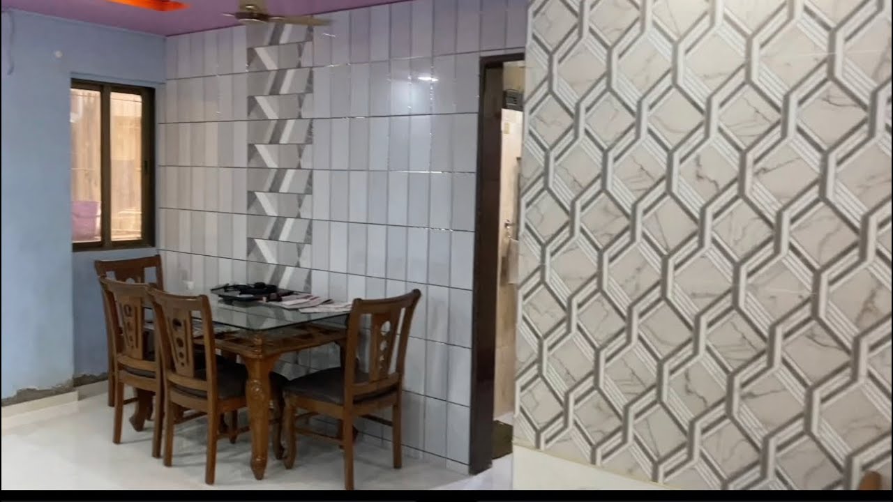 #Ghar ki diwaron ko designer #Tiles laga ke #parmanent ऽ लिकिज रोके ...