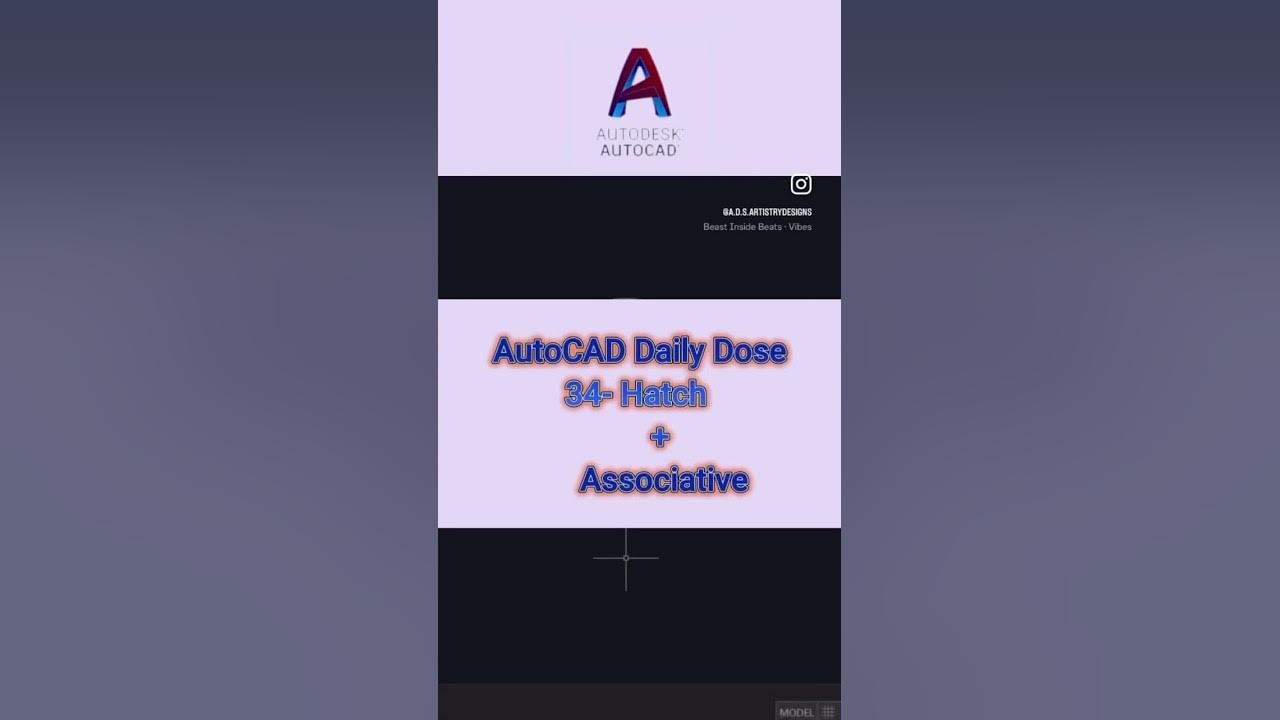 Autocad Daily Dose 📈episode 34 Hatch Associative📊 Autocad Learning Design Tips Youtube