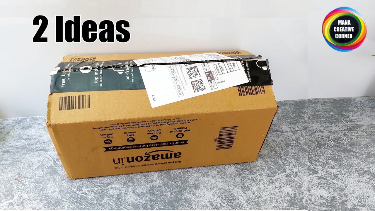 2 Practical reuse ideas of empty cardboard boxes/2 cardboard organizer ...