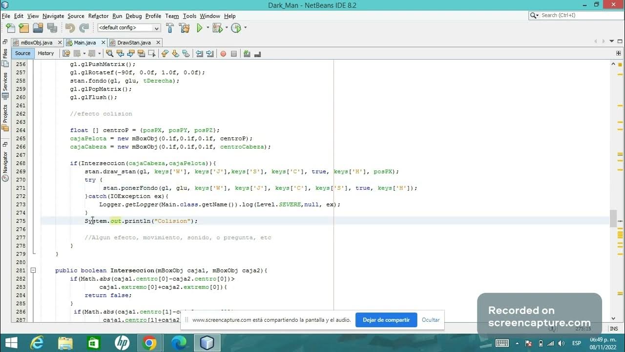 Colisiones en java OpenGL Dark-Man - YouTube