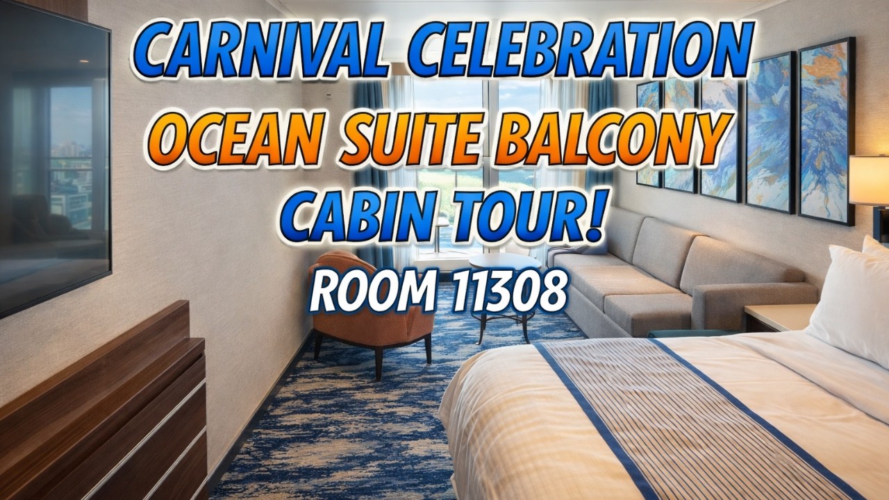 Carnival Celebration Ocean Suite Balcony Tour | Cabin 11308 - YouTube