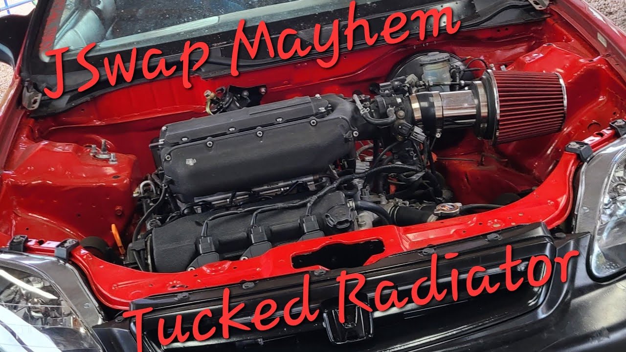 J Swap EJ7 Civic | Tucked Radiator - YouTube