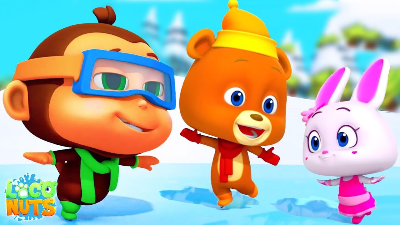 Ice Skating Funny Loco Nuts Videos and Animated Cartoon for Kids - YouTube