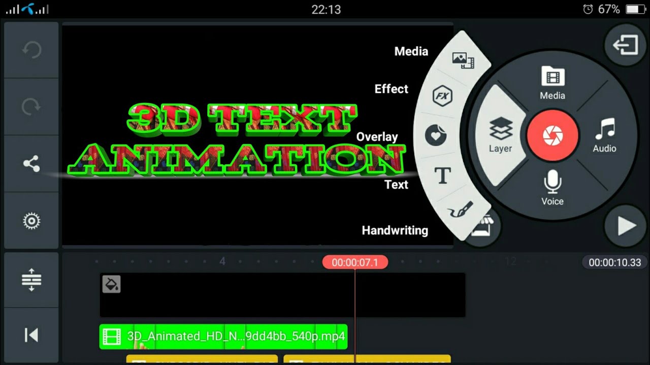 Make 3D Text Thank For Watching Text Intro In Kinemaster In Hindi ...
