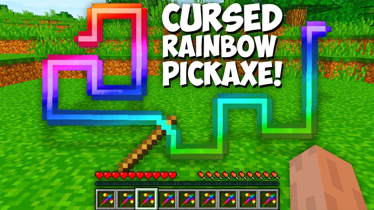 Why is this CURSED RAINBOW PICKAXE NEEDED in Minecraft ? STRANGEST ...
