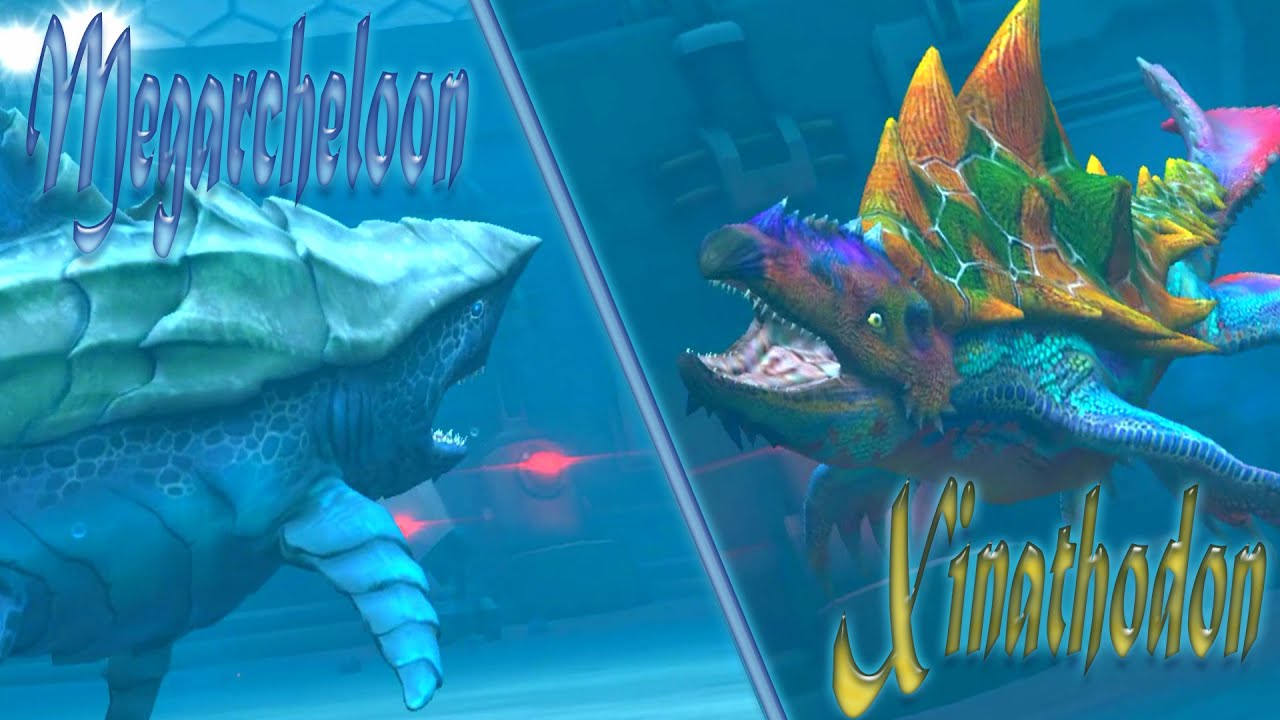 MEGARCHELON vs XINATHODON - VIP EXCLUSIVE EVENT - JURASSIC WORLD THE ...