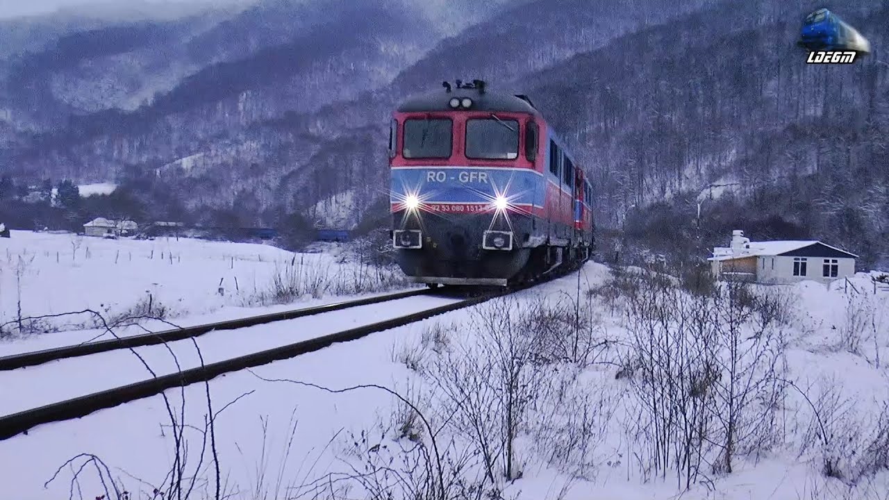 🚂ND2 60-1513-4&Marfar GFR Freight Train in Zăpadă/Snow in Delfieul ...