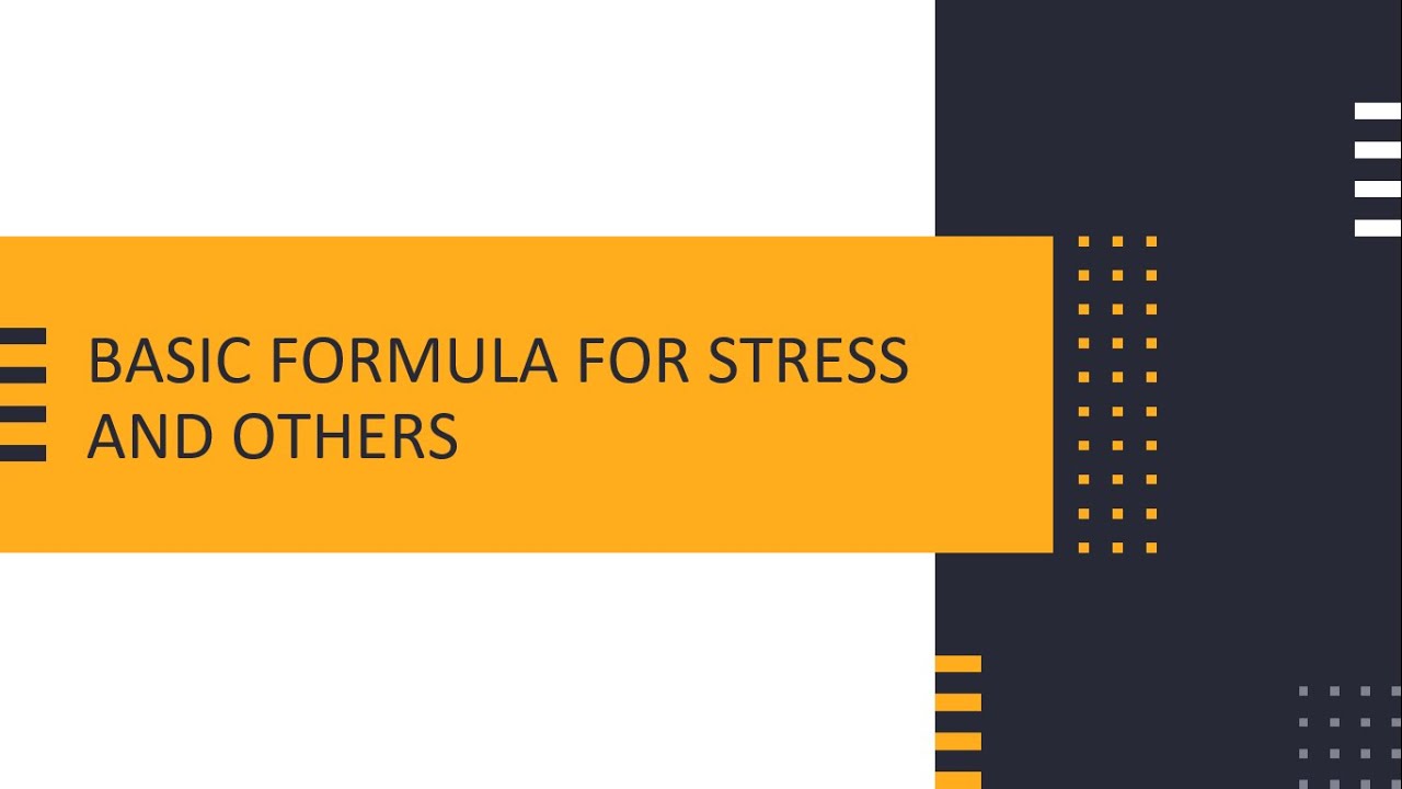 BASIC FORMULA IN STEEL DESIGN PART 3 - YouTube