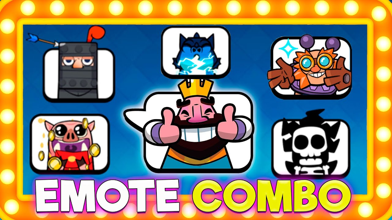 TODOS LOS COMBOS DE GESTOS (EMOTES) DE CLASH ROYALE - YouTube
