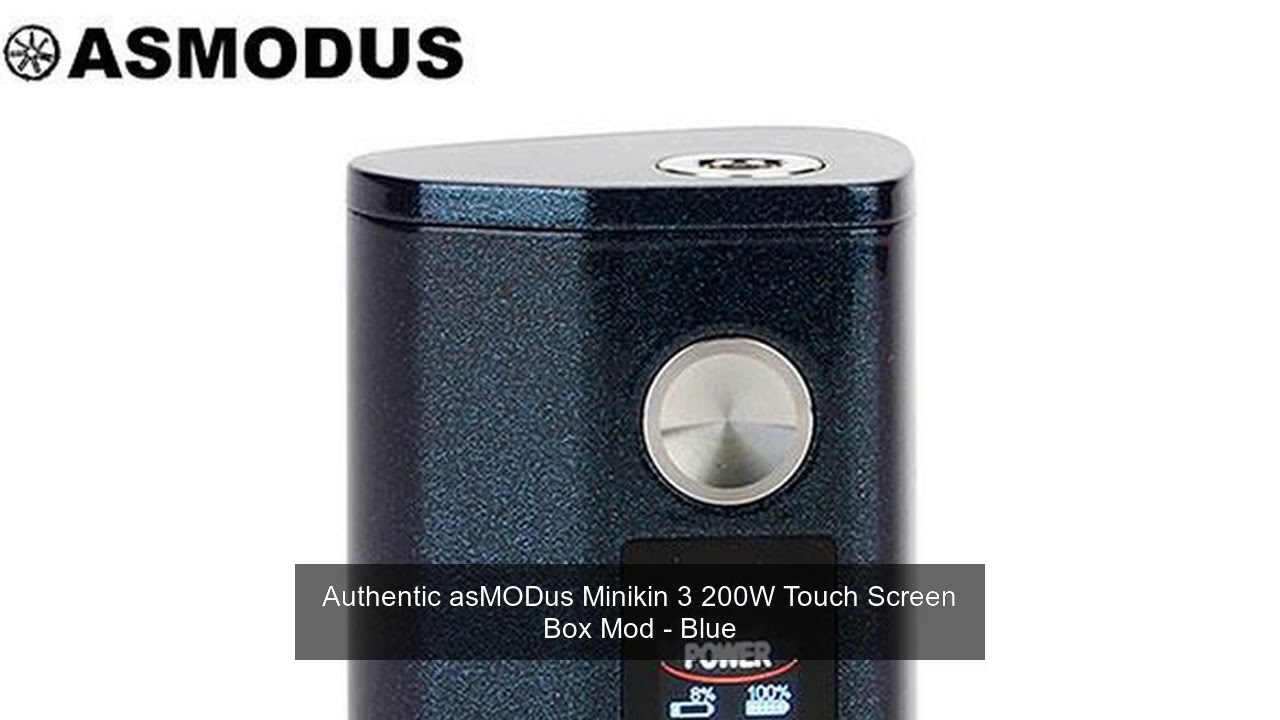 Authentic asMODus Minikin 3 200W Touch Screen Box Mod - Blue - YouTube