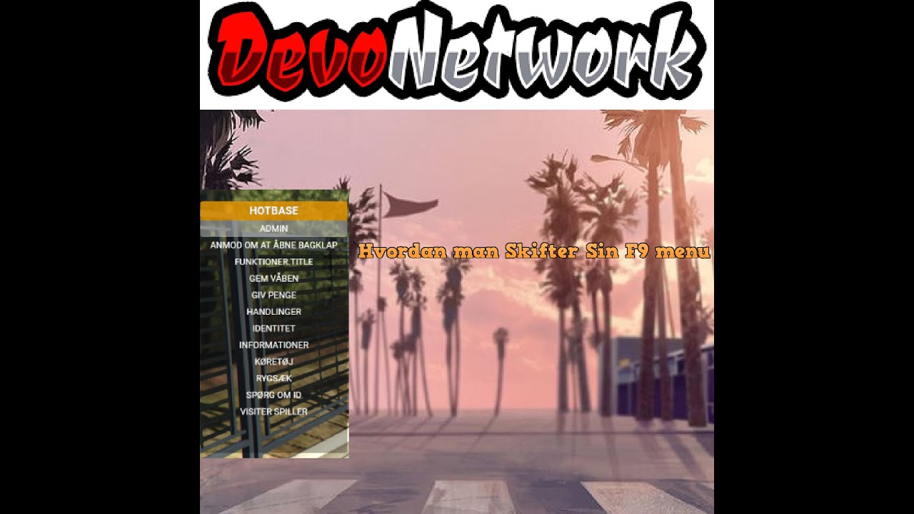 Hvordan man Skifter Sin F9 menu på sin FiveM server - YouTube