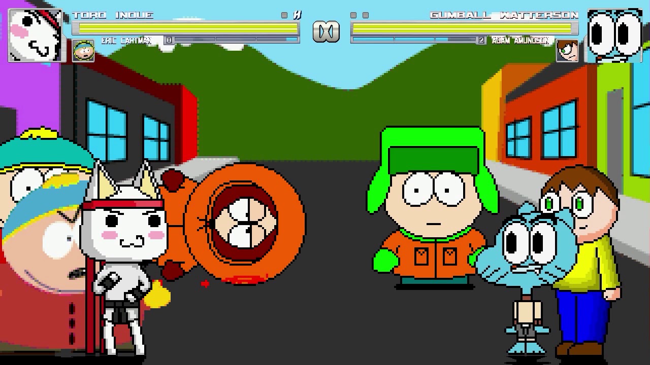 AN Mugen Request #1424: Tori Inoue & Eric Cartman VS Gumball & Adam ...