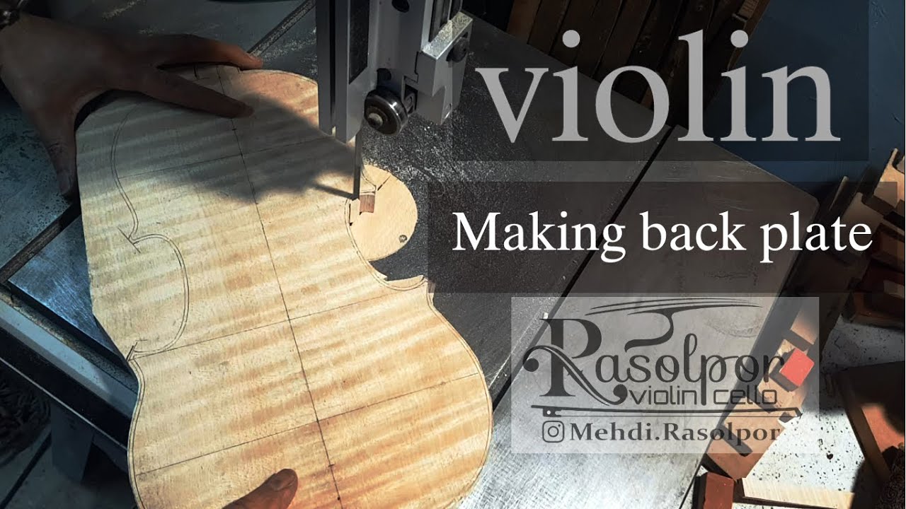 making violin .making the back plate violin.(ساخت ویولن) #violin #art ...