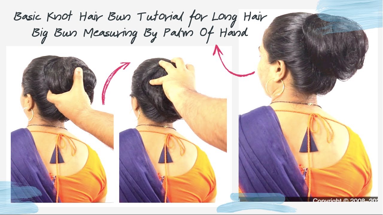 Monster Bun Pulling & Squeezing | Measuring Huge Hair Bun By Hand Palm ...