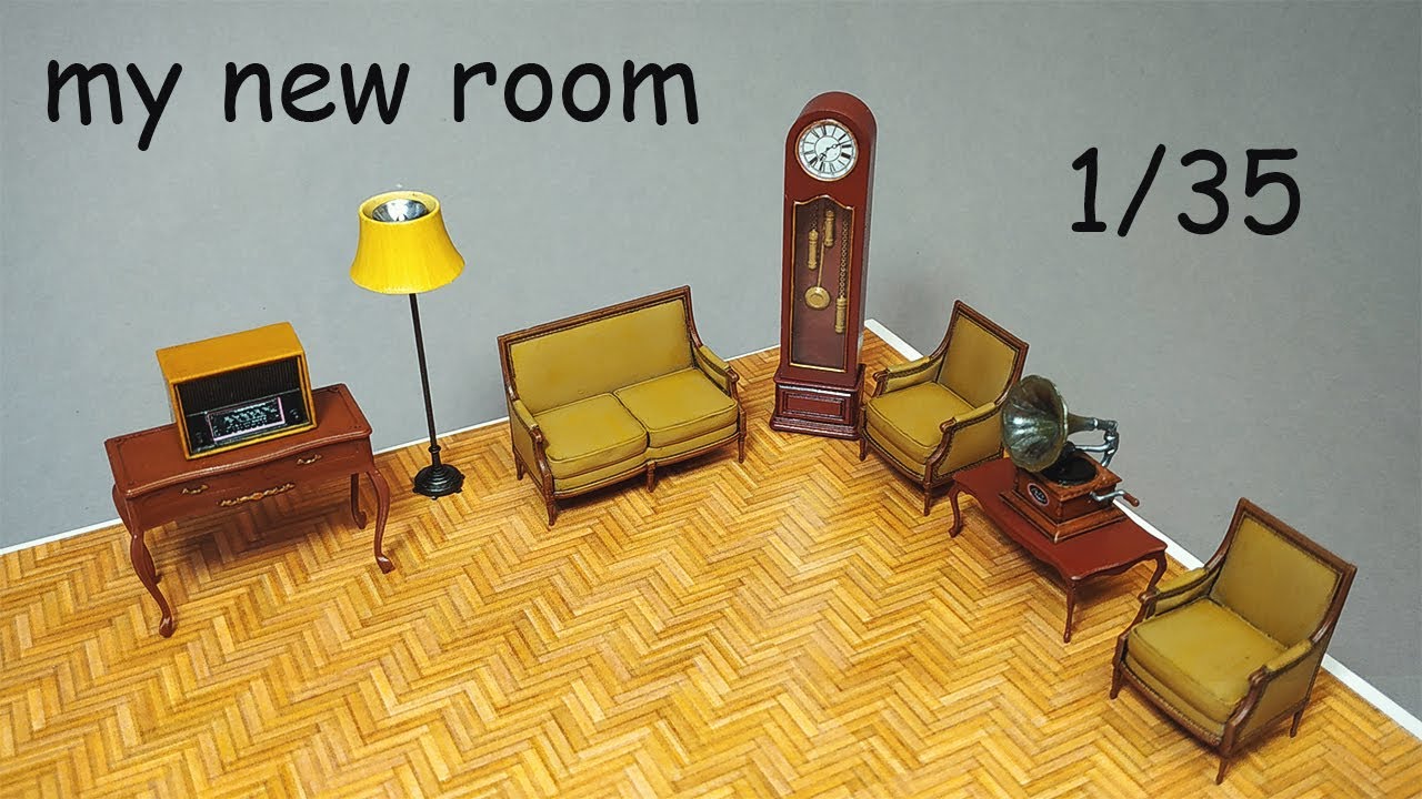 My NEW Living ROOM - Interior Kit from MINIART in 1/35 scale - YouTube