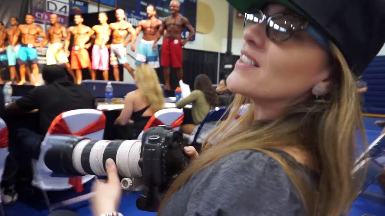 Photo shoot prep Mens physique pro Matt Acton at the IFBB florda grand ...