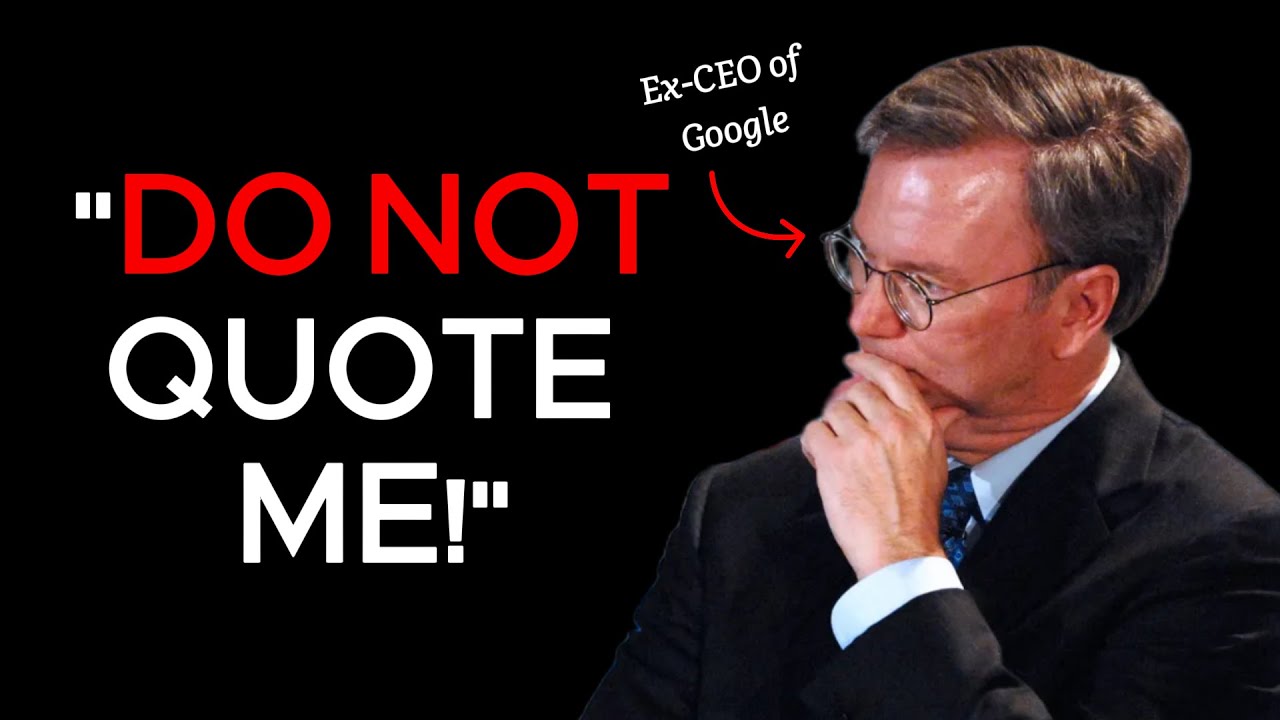 Google Ex-CEO's BANNED Interview Reveals the Shocking TRUTH About AI ...