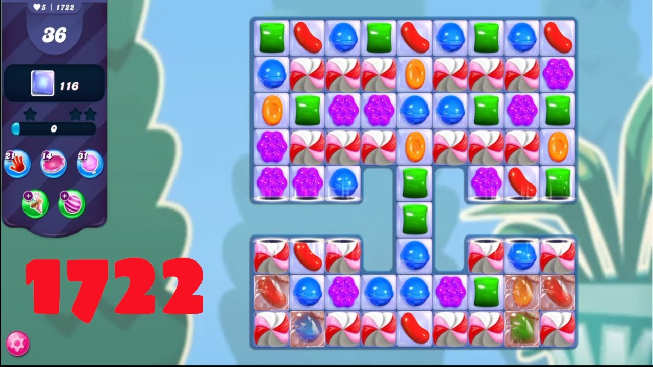 Candy Crush Saga Level 1722 - YouTube