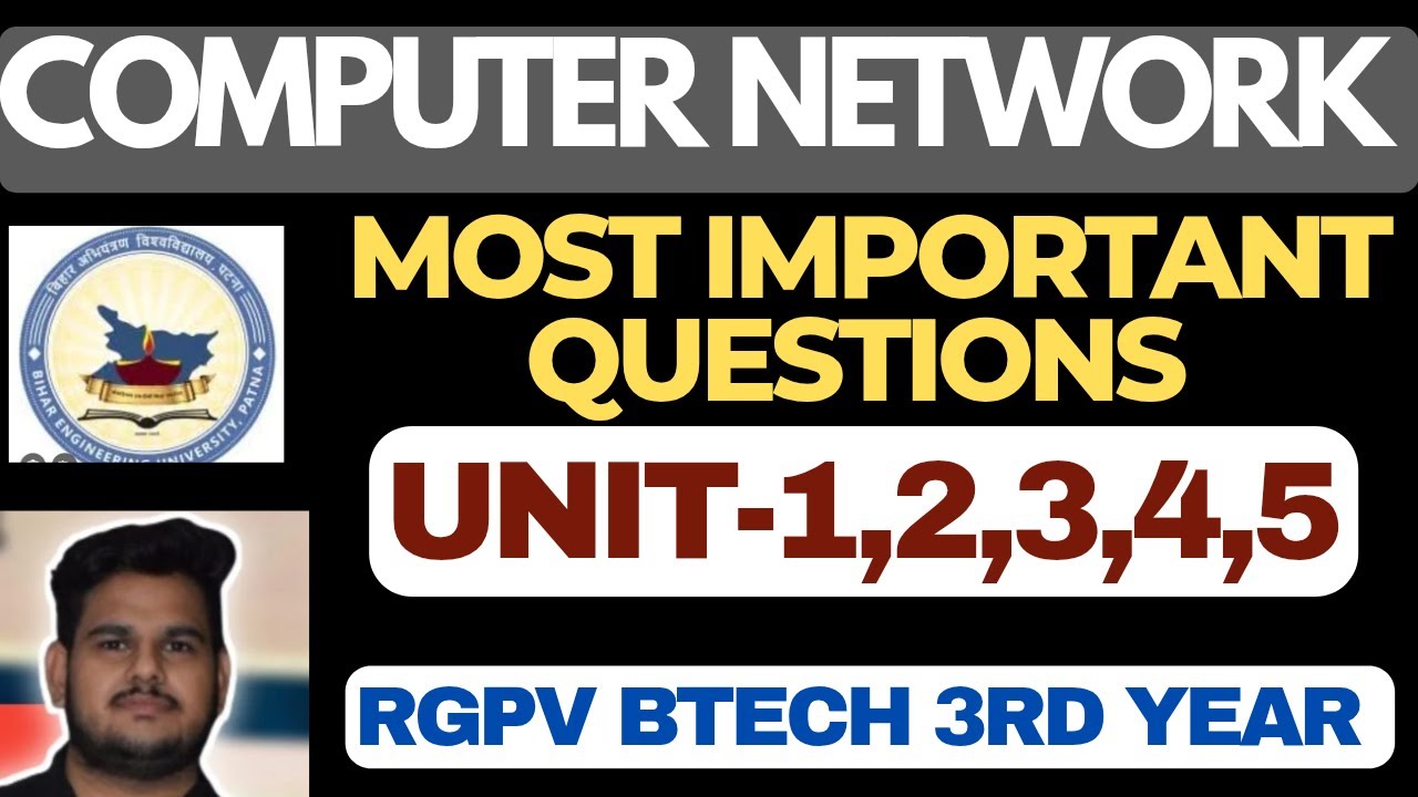Computer Network RGPV Most Important Questions | RGPV Computer Network All Unit Cover Questions ...