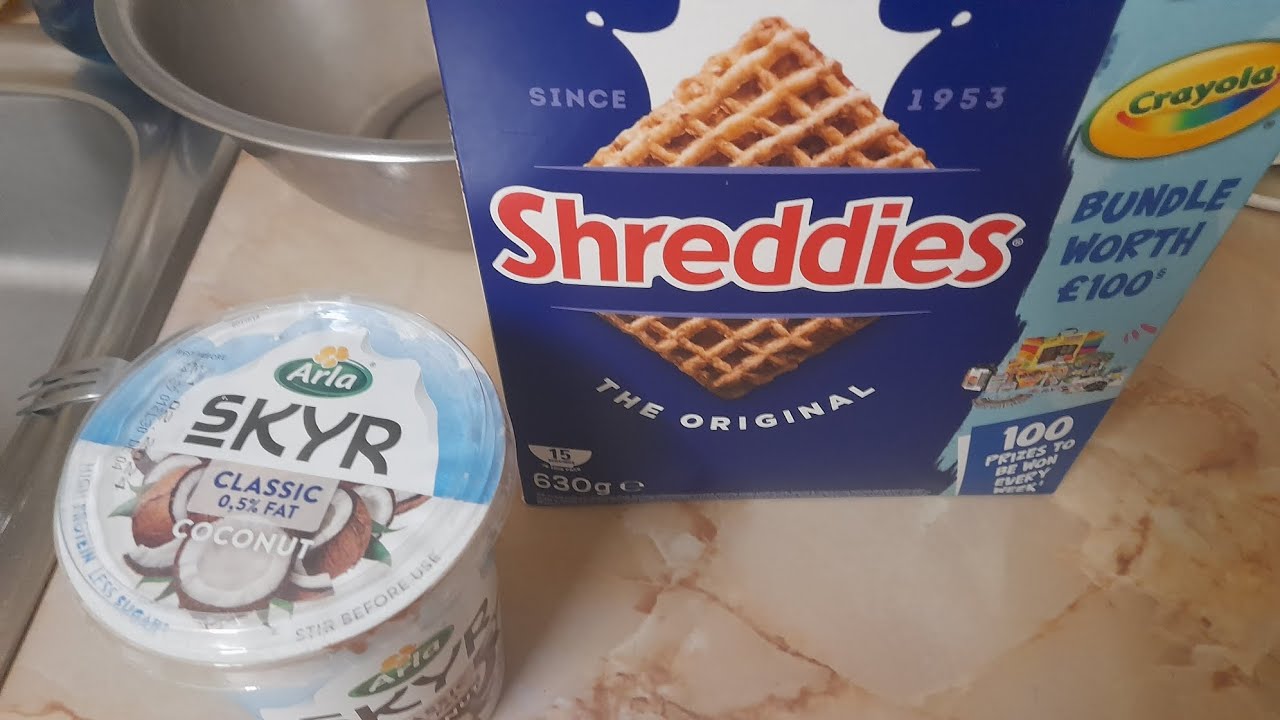 Skyr Coconut Yogurt & Shreddies Cereal eating ASMR - YouTube