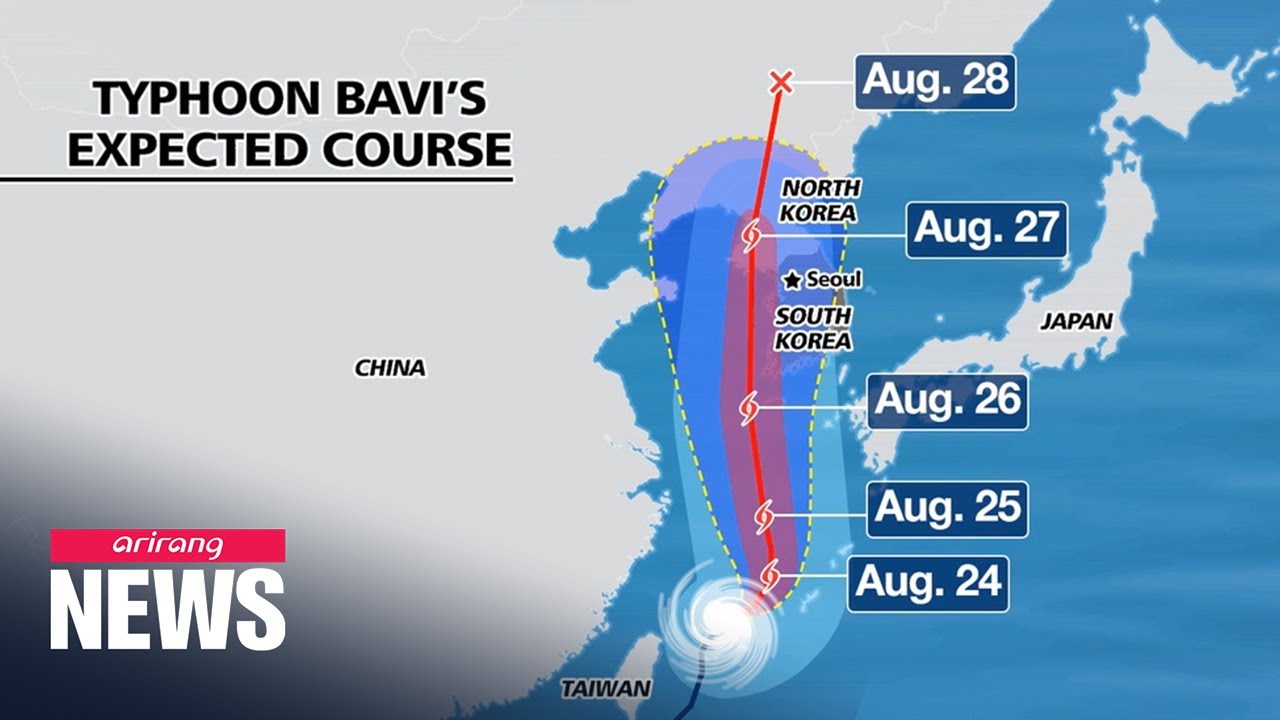 S. Korea braces for Typhoon Bavi, expected to pass west coast of Jeju ...