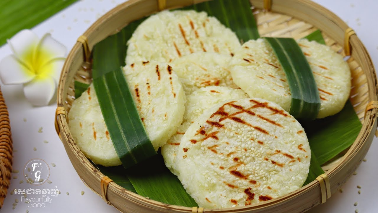 Grilled Cassava Cake | នំដំឡូងអាំង | ម្ហូបខ្មែរ | Flavourfully Good ...