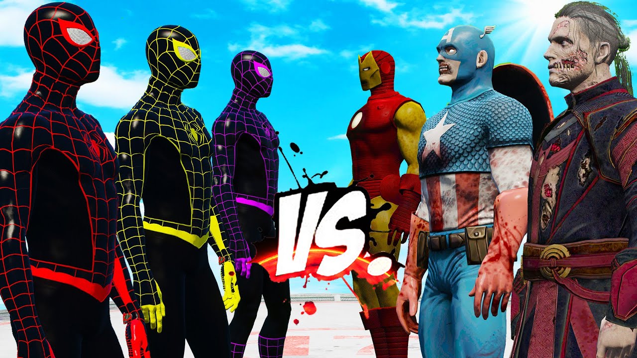 SPIDER-MAN Color Trio vs ZOMBIE Trio To Save GWENPOOL - EPIC ...