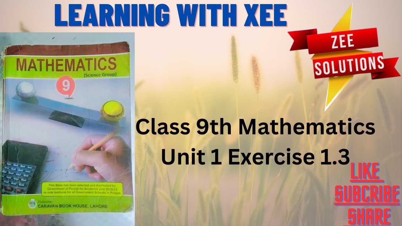 Mathematics 9th Class Exercise # 1.3 part 2 - YouTube