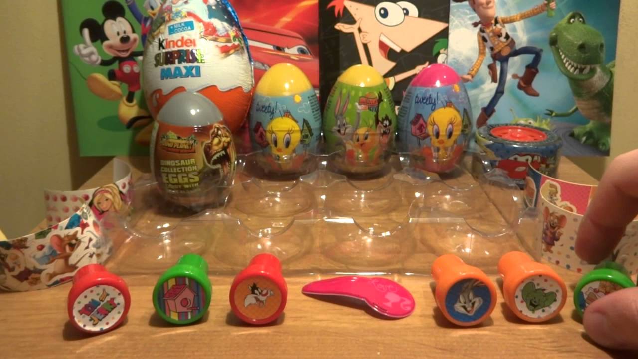 Tom and Jerry, Tweety and Sylvester, Cars and Kinder Maxi Surprise Eggs ...