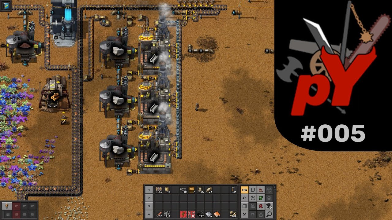 Plates of Steel | Factorio | Pyanodons Hard Mode | 005 - YouTube