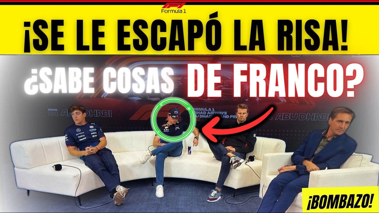 PILLAN A VERSTAPPEN RIENDO AL HABLAR DE FUTURO DE FRANCO COLAPINTO Y EL ...