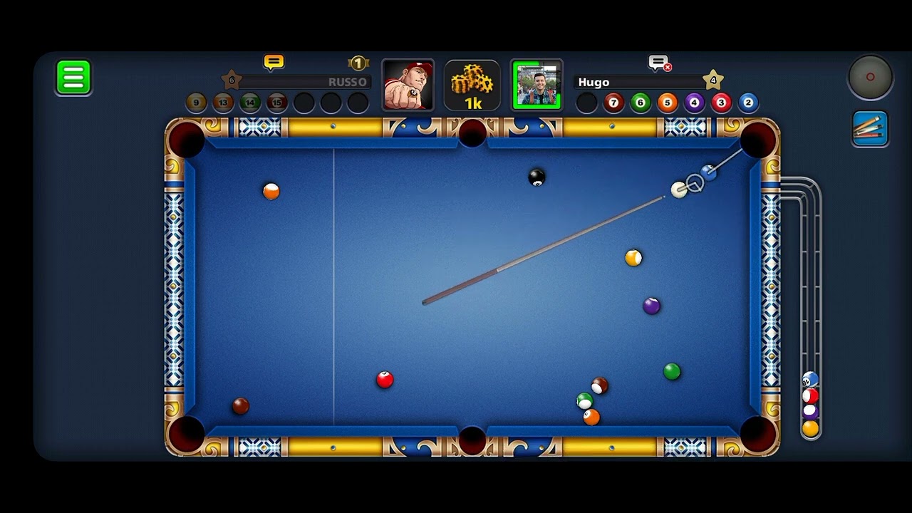 Jugando 8 Ball pool - YouTube