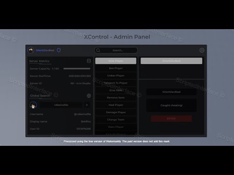 XControl Admin Panel - Showcase | Roblox - YouTube