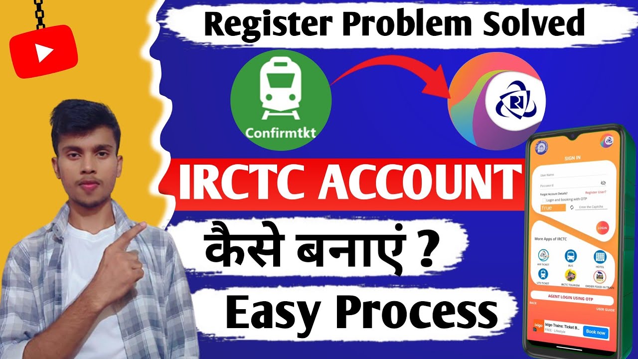 Irctc Account Kaise Banaye | How To Create Irctc Account | Irctc User ...