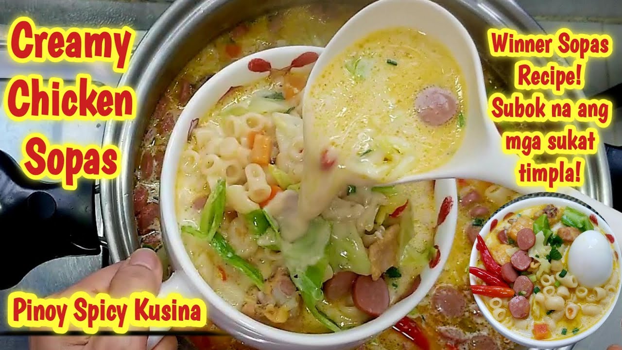 Our Chicken Sopas Recipe | Creamy Chicken Sopas - Pinoy style - YouTube