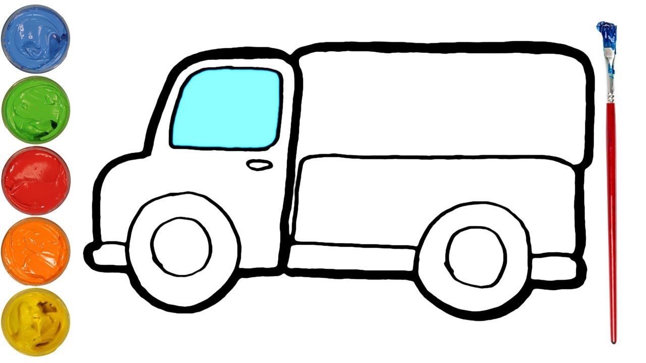 TRUCK Drawing, Painting & Coloring for Kids & Toddlers | COLOR and ...