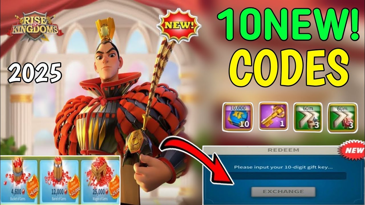 🌟 MARCH 🌟 RISE OF KINGDOMS CODES 2025 - ROK CODES 2025 - YouTube