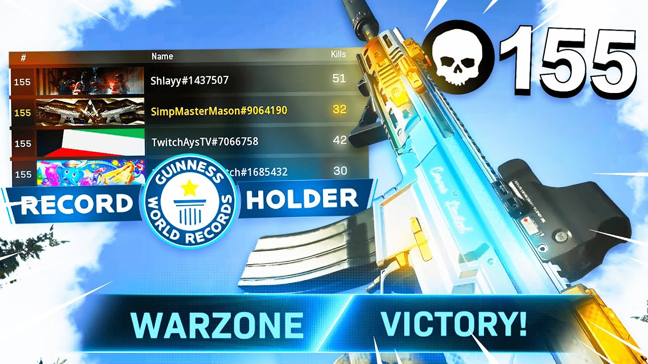 QUADS WORLD RECORD 155 KILL GAMEPLAY in WARZONE! 32 SOLO KILLS ...