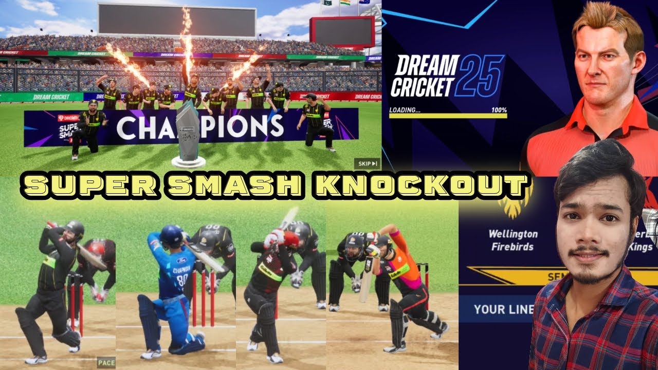 Super Smash Knockout 😎🥵🔊🔥// Dream cricket 25🤝🏏 - YouTube