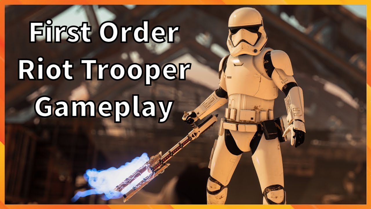 First Order Riot Trooper Gameplay Star Wars Battlefront 2 - YouTube