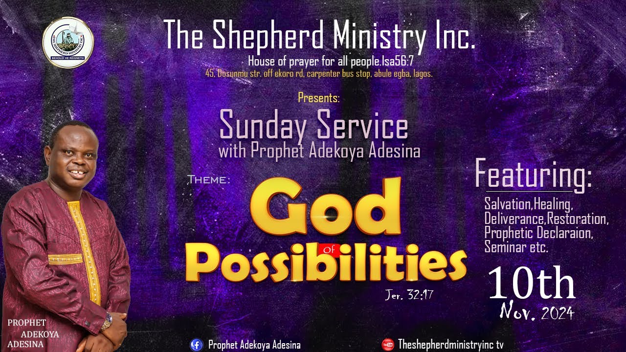 SUNDAY SERVICE WITH PROPHET ADEKOYA ADESINA - YouTube