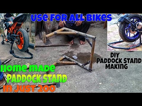How To Make Diy Paddock Stand In Just 200 For Any Bike 🏍️ KTM Paddock ...