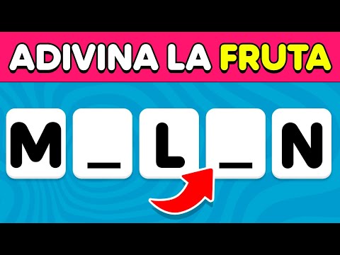 Adivina 80 Frutas sin VOCALES 🍌✅ Fácil, Medio, Difícil, Imposible