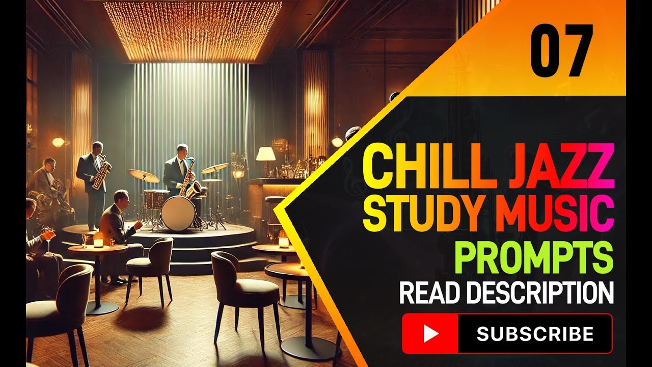 Chill Jazz Study Music . Prompts List # 07 . Artificial Intelligence Generator . Playlist 2024 ...