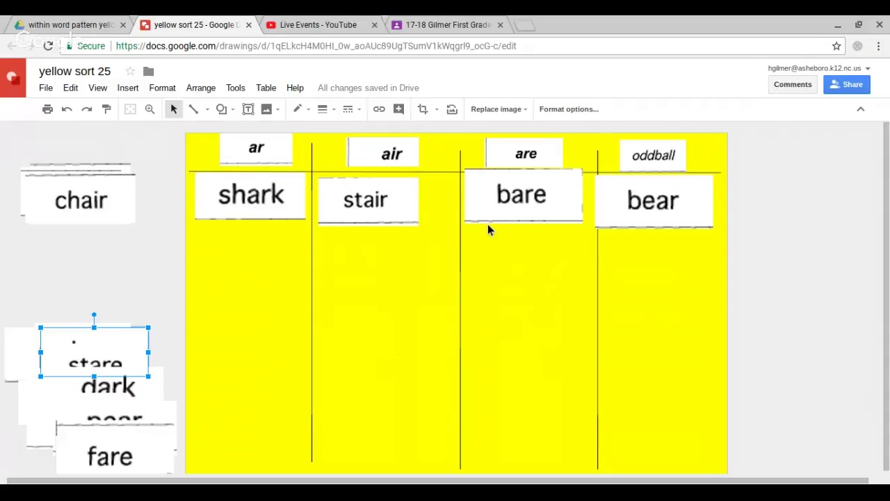words their way within word patterns sort 25 - YouTube