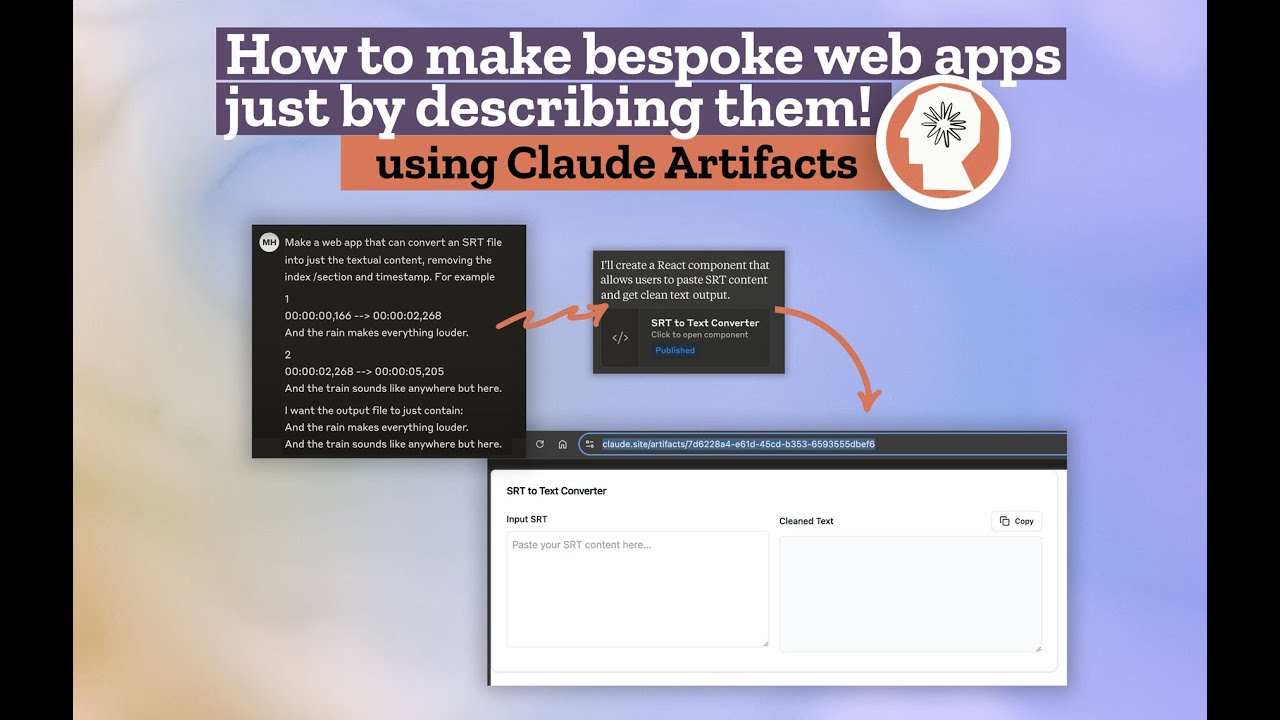 Make bespoke web apps instantly just by describing them with Claude AI Artifacts. - YouTube