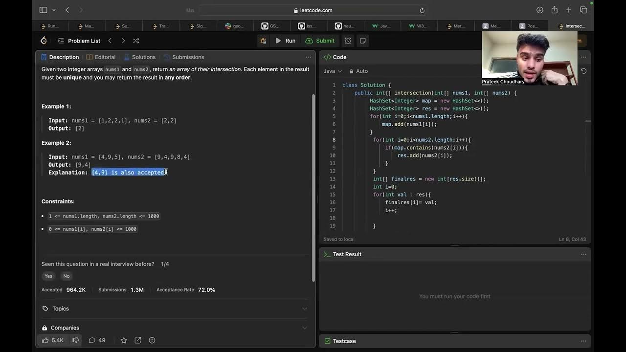 Understanding LeetCode Problem 349 - Intersection of Two Arrays | Beginner's Guide - YouTube