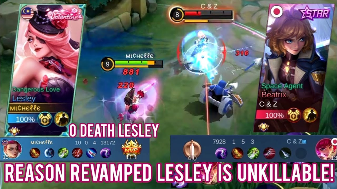 Reason Revamped Lesley Is Unkillable! 0 Death Lesley! Mobile Legends ...