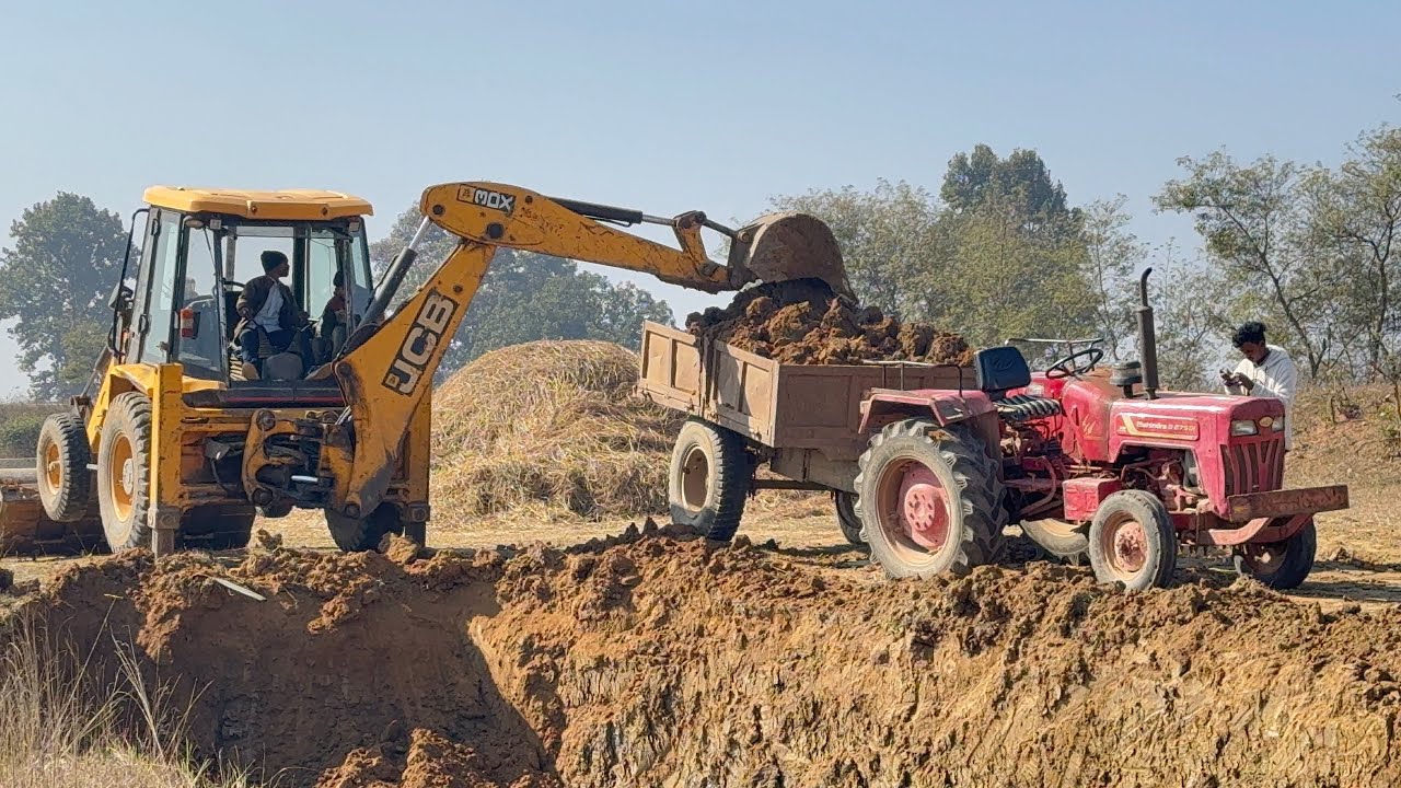 JCB tractor Video 🌴 JCB 3DX Sawraj Sonalika Mahindra Sawraj Messhie 🚜 ...